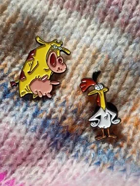 Jewelry | Cow And Chicken Cartoon Network Lapel Pin Set Two Metal 9s ...